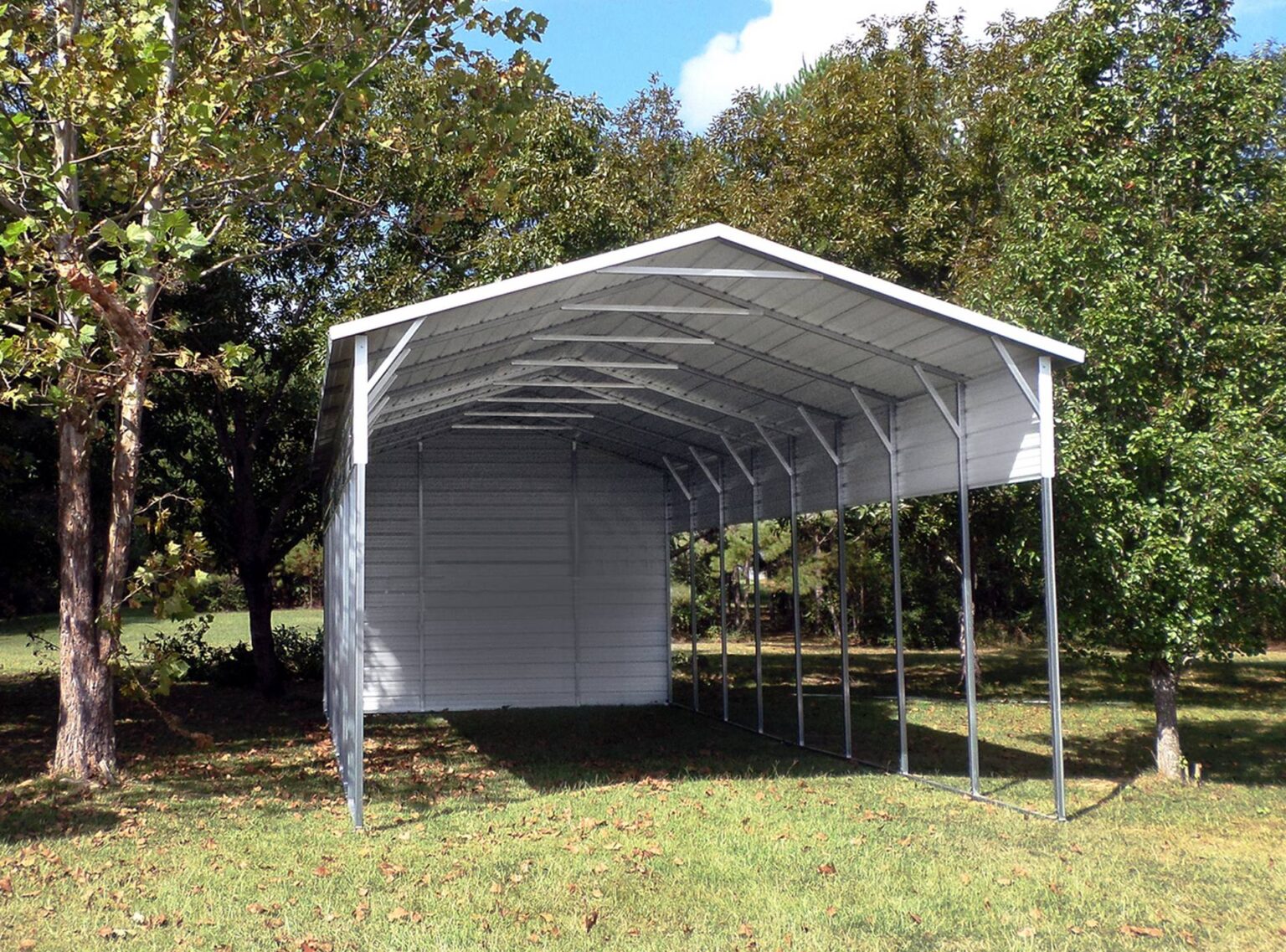 A-Frame RV Cover with Enclosed End | Custom Structures Direct