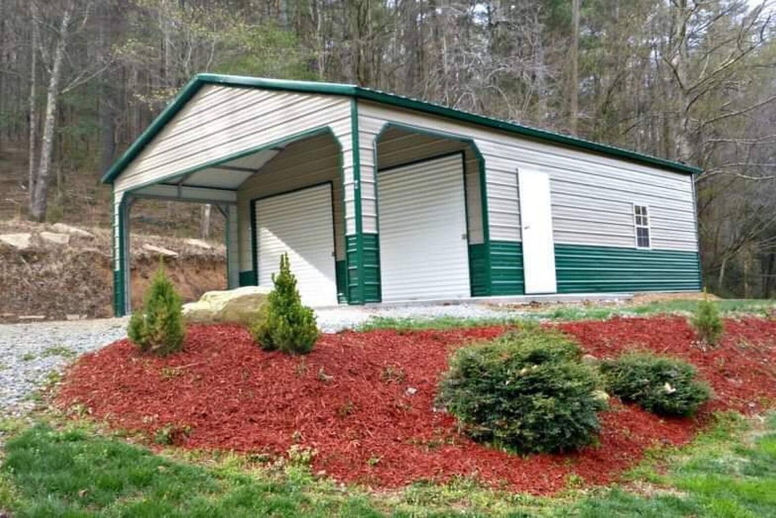 Traditional Style Open Carport | Custom Structures Direct