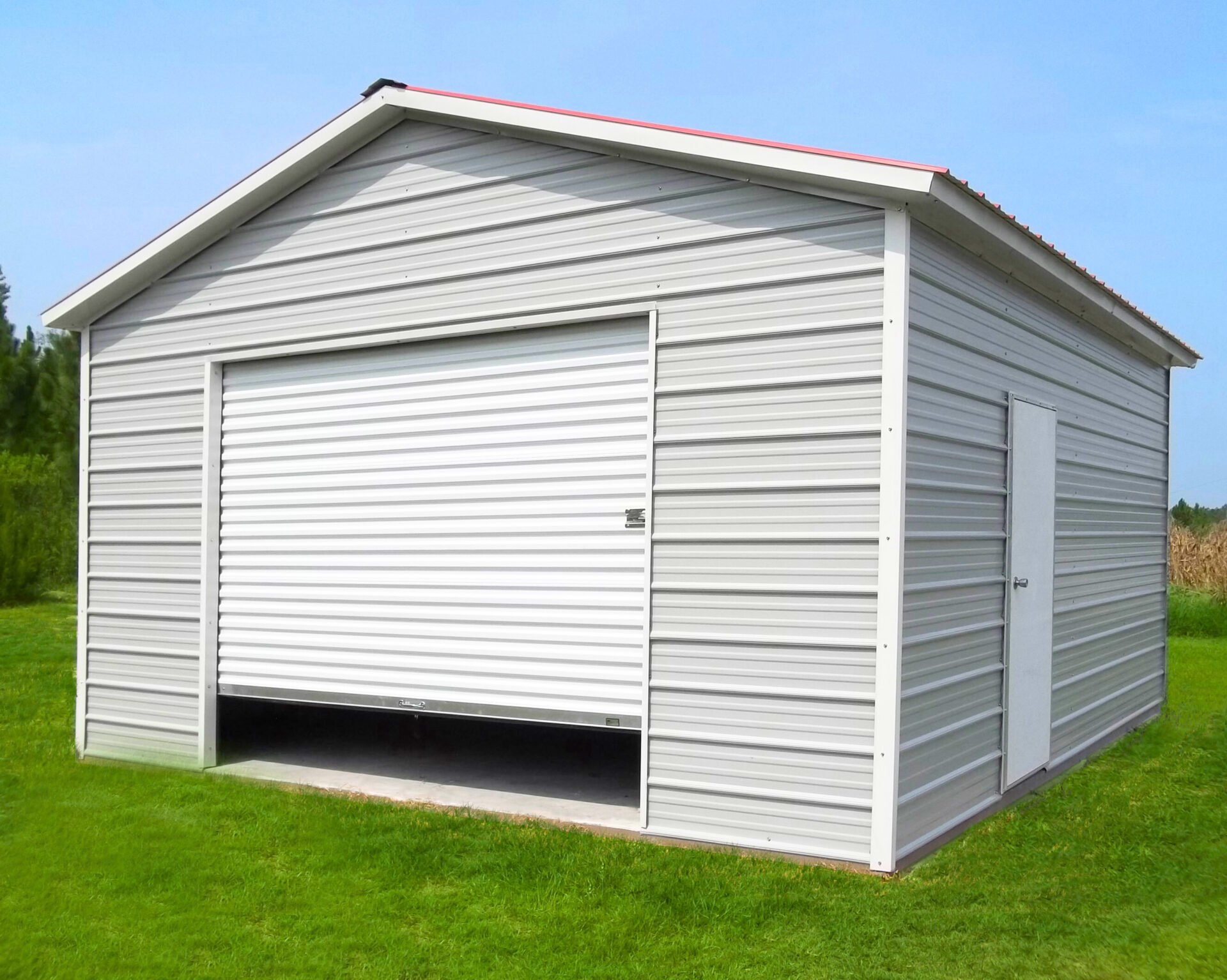 Single Roll Up Door Garage | Custom Structures Direct