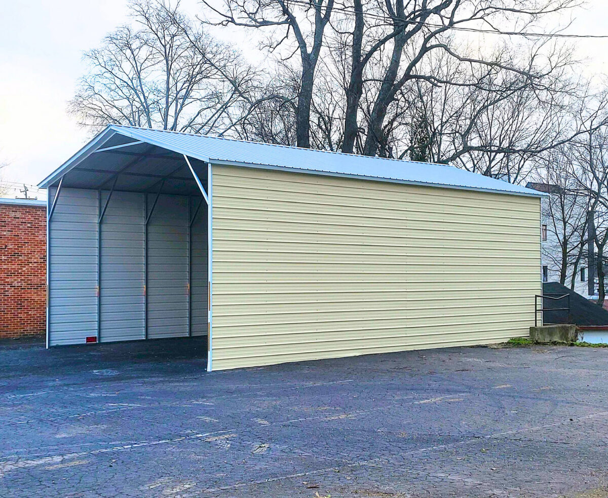 Vertical A-Frame RV Cover | Custom Structures Direct