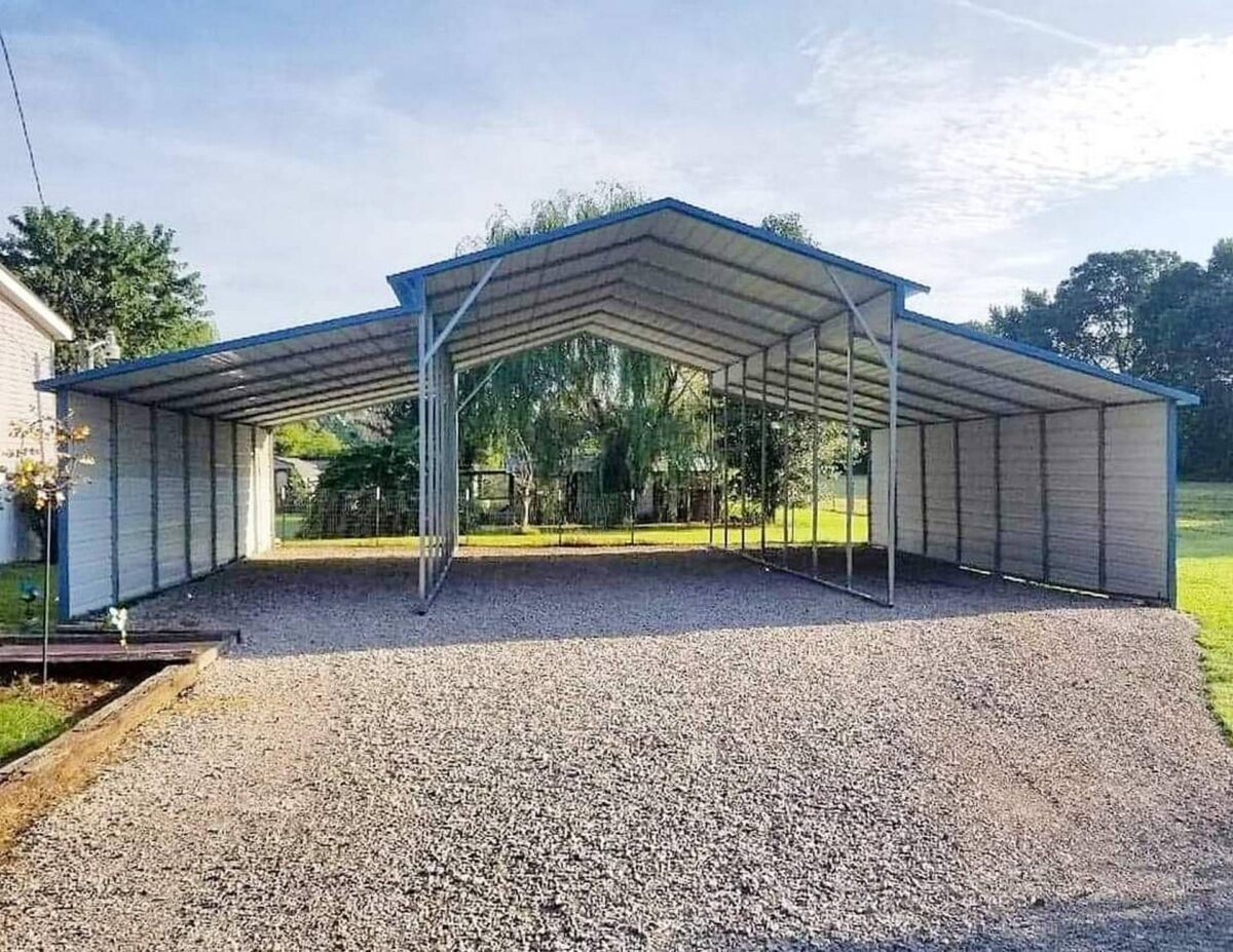 Open Barn with Enclosed Sides | Custom Structures Direct