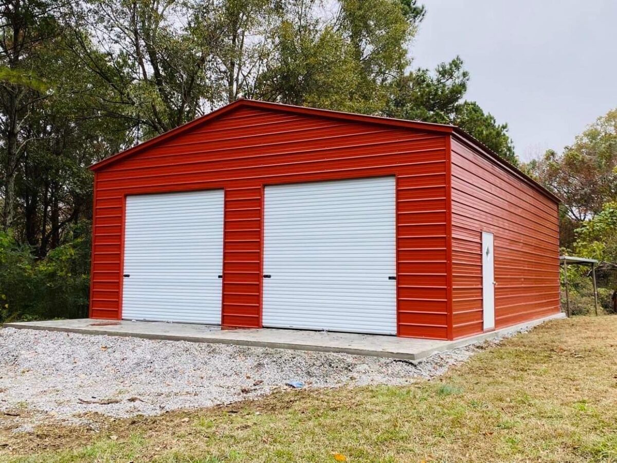 Classic Red Garage | Custom Structures Direct